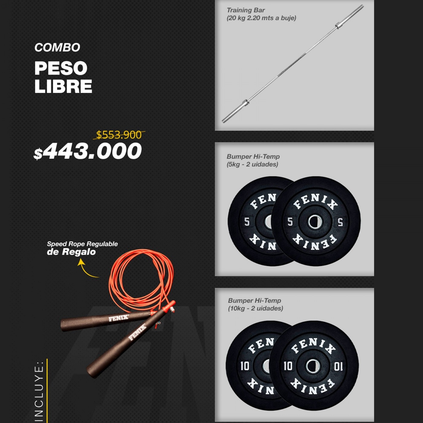 Combo peso libre